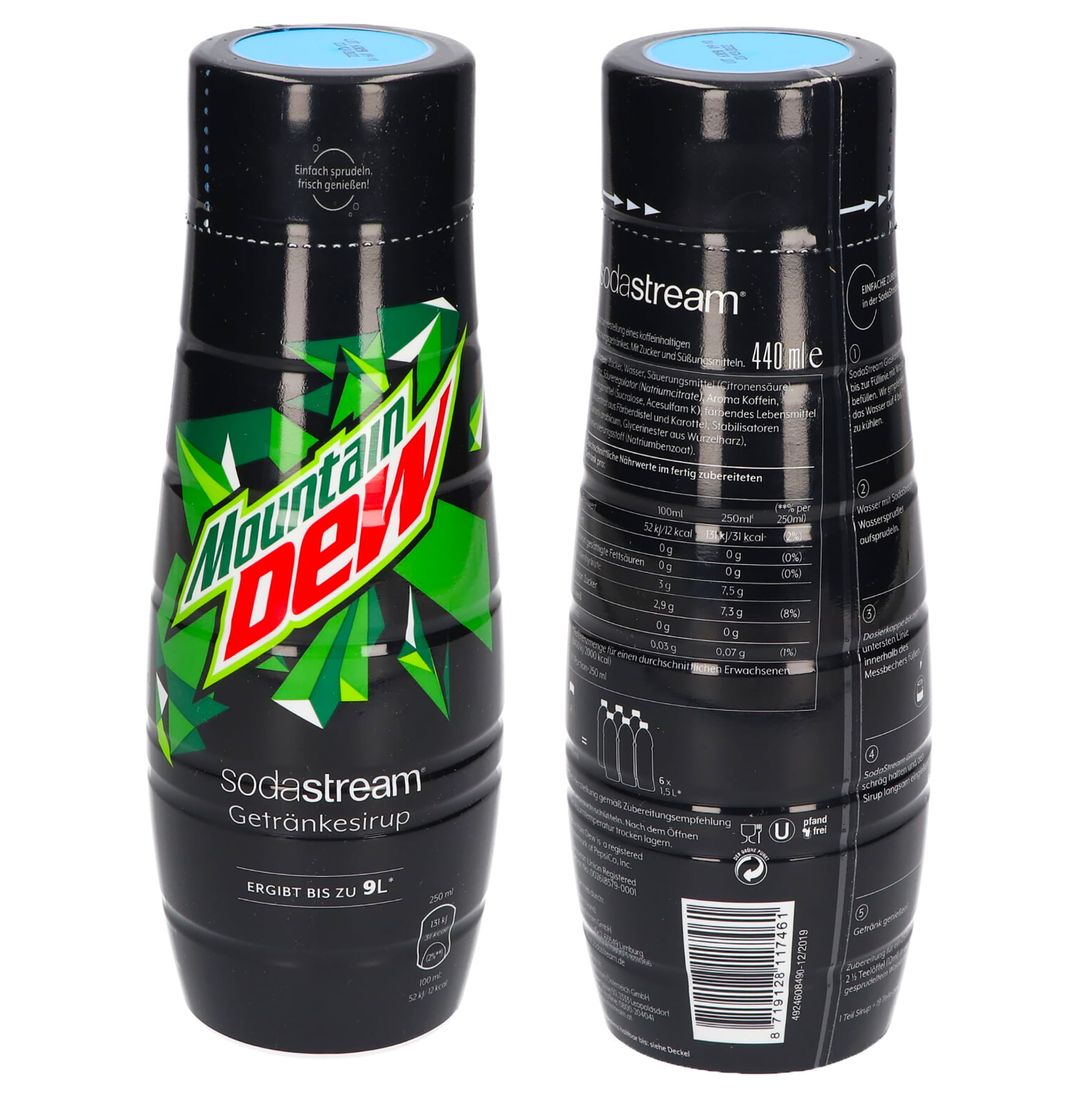 SODASTREAM SOK KONCENTRAT SATURATOR SYROP Mountain Dew 440 ml - ERLI.pl