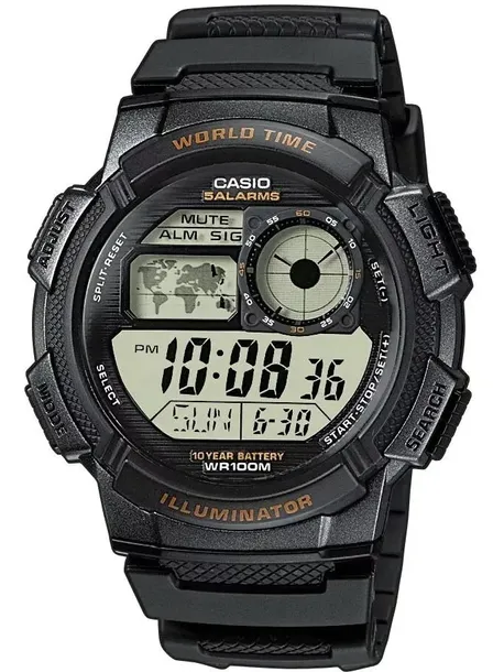Zegarek Męski Casio Ae-1000W-1Av - World Time + Box – 220706725 - ERLI.pl