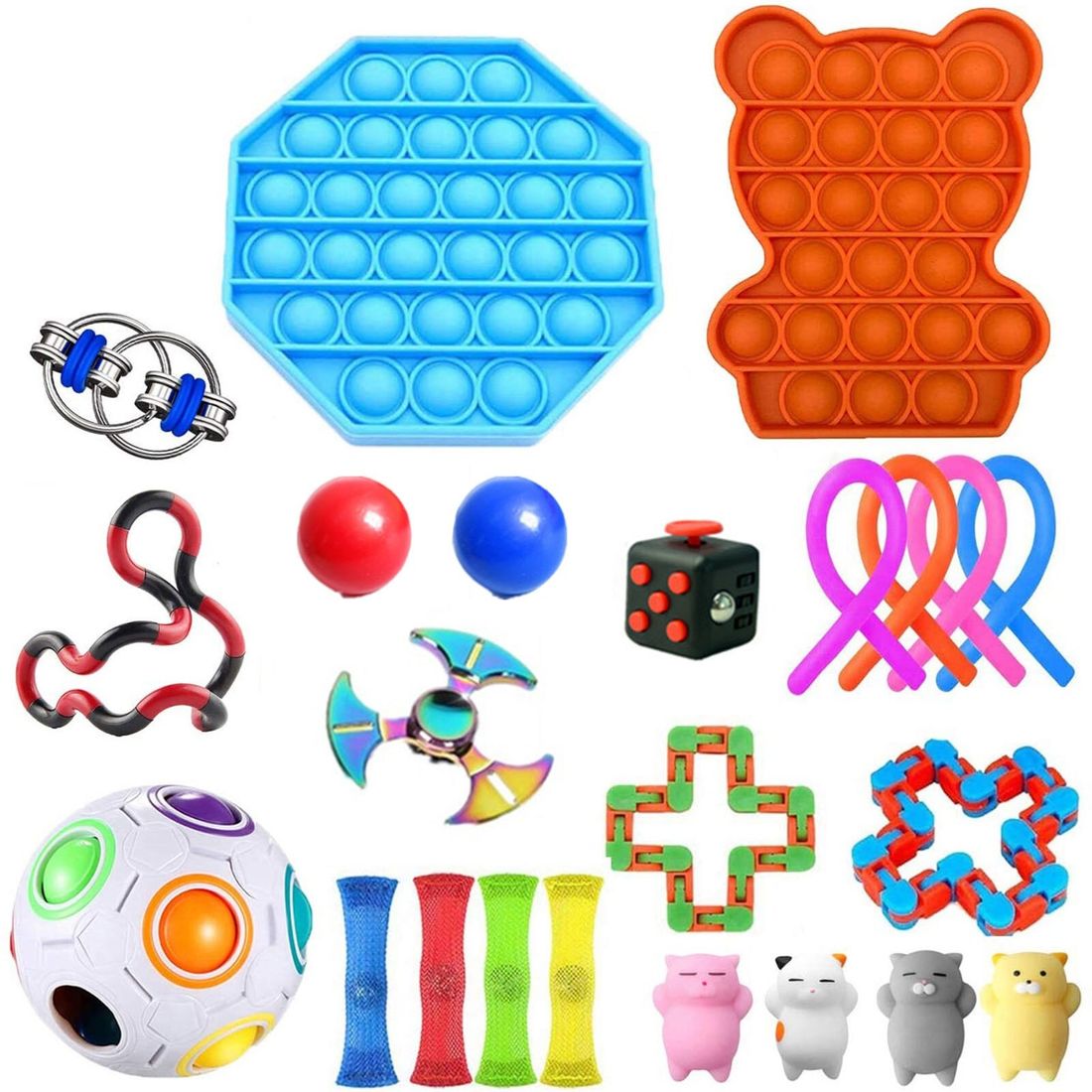 ZESTAW ZABAWEK ANTYSTRESOWYCH TIK TOK FIDGET TOYS (23szt.) Sensoryczne ...