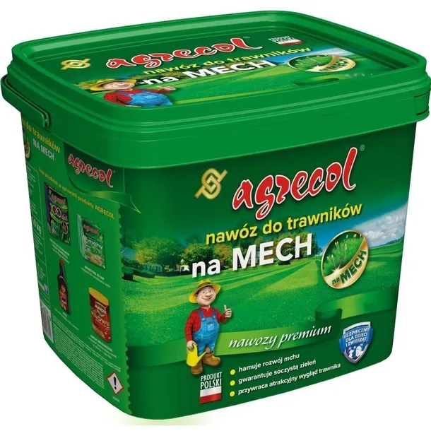 Nawóz Do Trawy z Mchem Zwalczający Mech Mineralny Granulat 10kg Agrecol ...