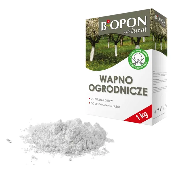 BIOPON Natural Wapno Ogrodnicze Do Bielenia Drzew Odkwaszania Gleby 1kg ...