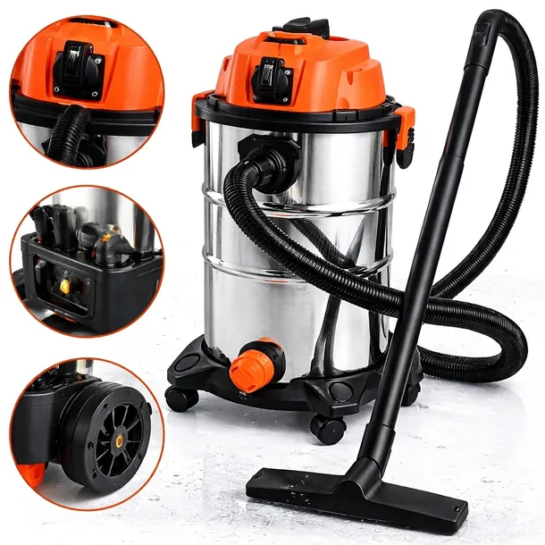 ODKURZACZ PRZEMYSŁOWY SUCHO MOKRO 30L FILTR HEPA 1600W KD5175 STAL ...