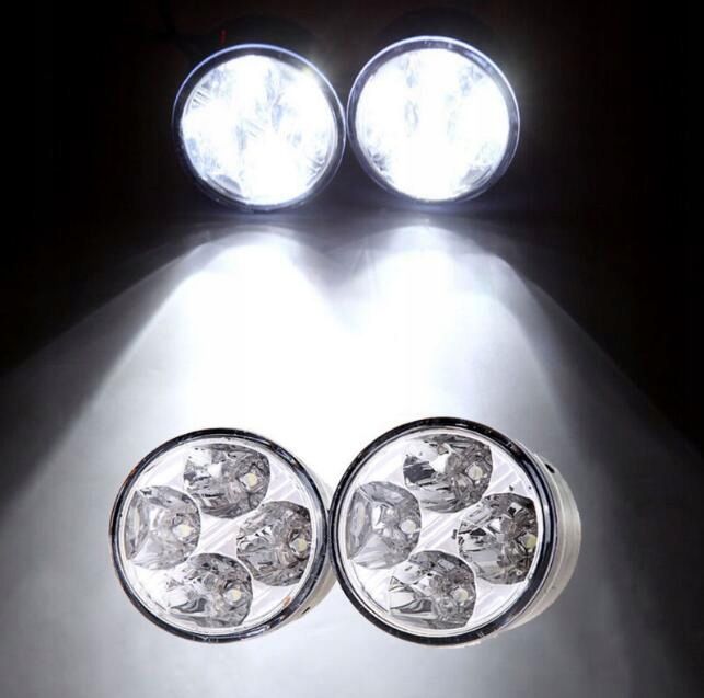 ŚWIATŁA DZIENNE LAMPY DRL Z AUTOMATEM LED OKRĄGŁE - ERLI.pl