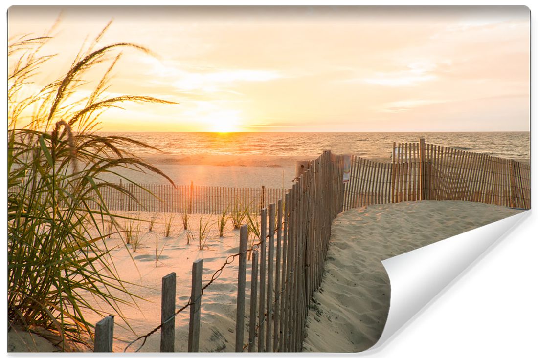 Fototapeta ŚCIENNA 3D Krajobraz Morski z Zachodem Słońca 368cm x 254cm ...