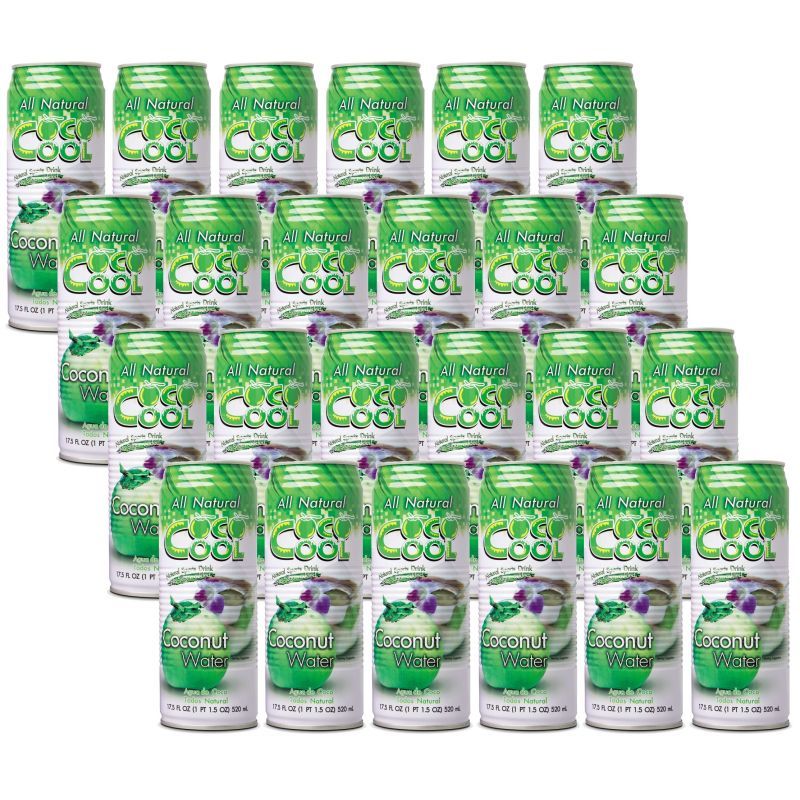 COCO COOL Woda kokosowa ZESTAW 24x520ml 100% kokos - ERLI.pl