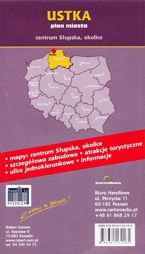 USTKA plan miasta mapa 1:8 500 CartoMedia - ERLI.pl