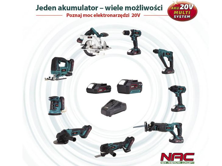AKUMULATOR DO ELEKTRONARZĘDZI NAC B-40-LI-20V 4 AH 20 V AKUMULTISYSTEM – 64132405 - ERLI.pl