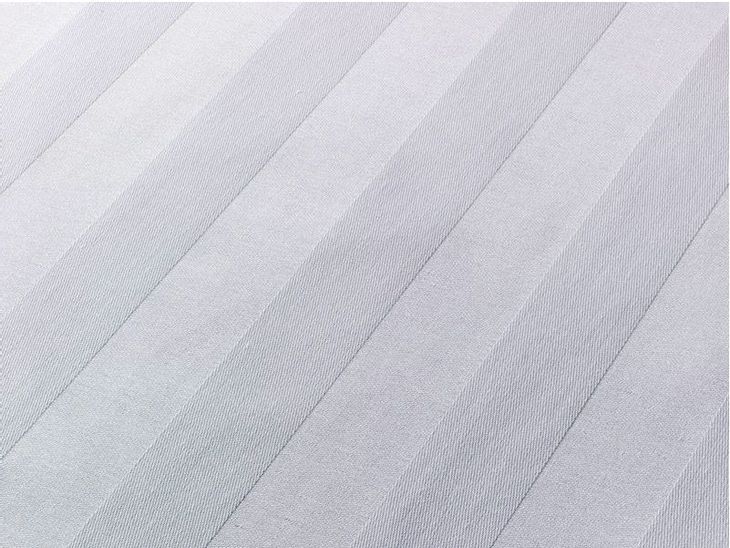 Pościel hotelowa biała w pasy 200x220 Adamaszek - ERLI.pl