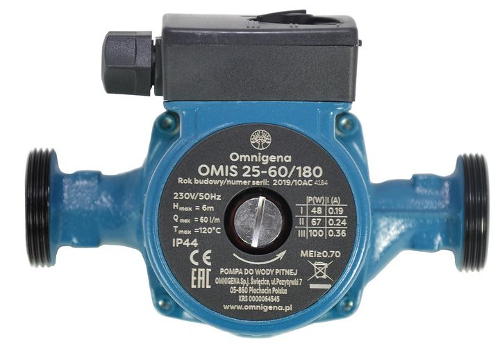 POMPA OBIEGOWA OMNIGENA 25-60 180 CYRKULACYJNA CO – 69051655 - ERLI.pl