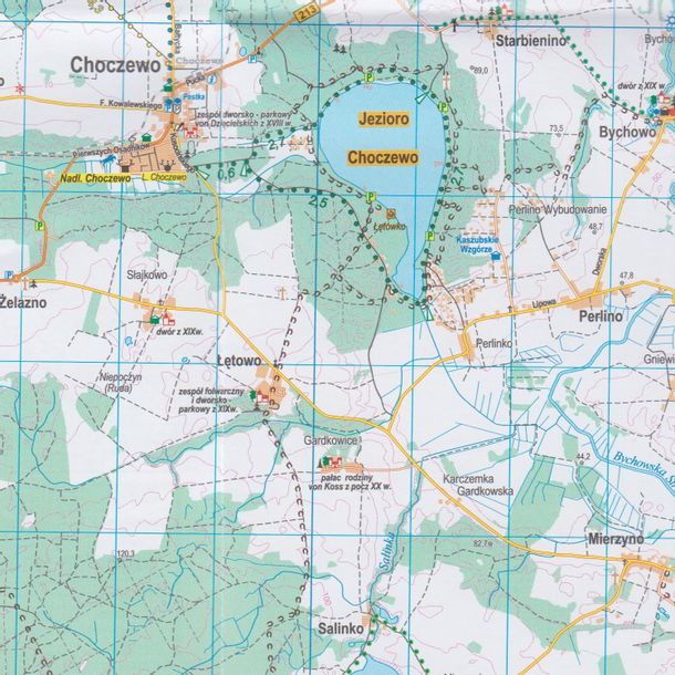 GMINA CHOCZEWO mapa turystyczna 1:60 000 EKO-KAPIO - ERLI.pl