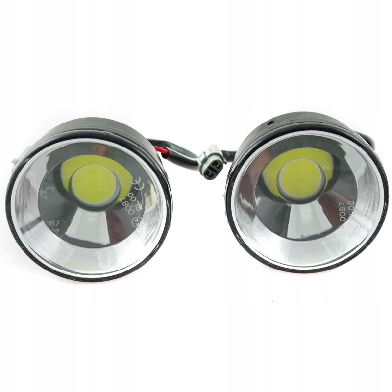 MOCNE ŚWIATŁA DZIENNE DO AUTA LAMPY LED OKRĄGŁE - ERLI.pl