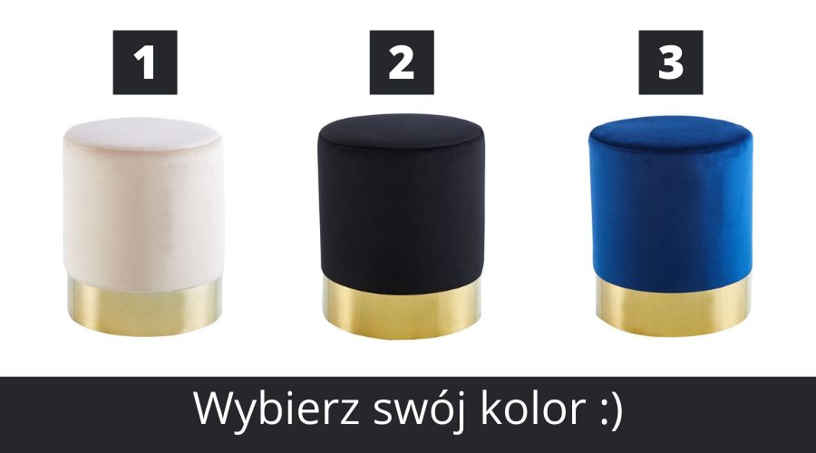 Pufa puf SWEET 2 velvet welur gold złoto plusz - ERLI.pl