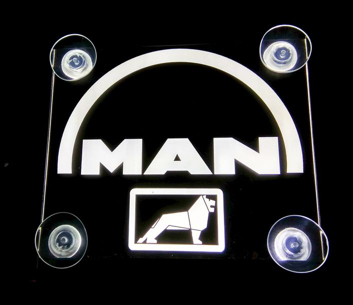 Tabliczka narożnikowa LED logo MAN Tablice 2 szt. - ERLI.pl