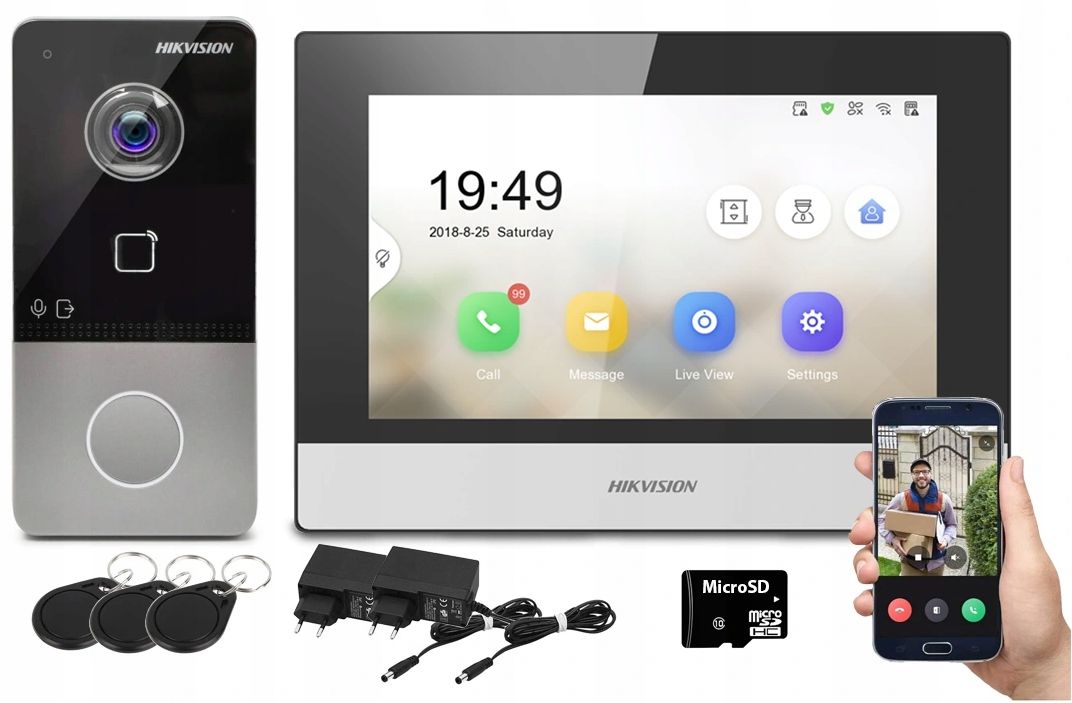 WIDEODOMOFON Video Domofon IP LCD HIKVISION + APKA - ERLI.pl
