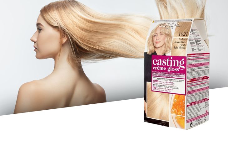 L'Oréal Paris Casting Crème Gloss Farba do włosów 1021 Jasny perłowy ...