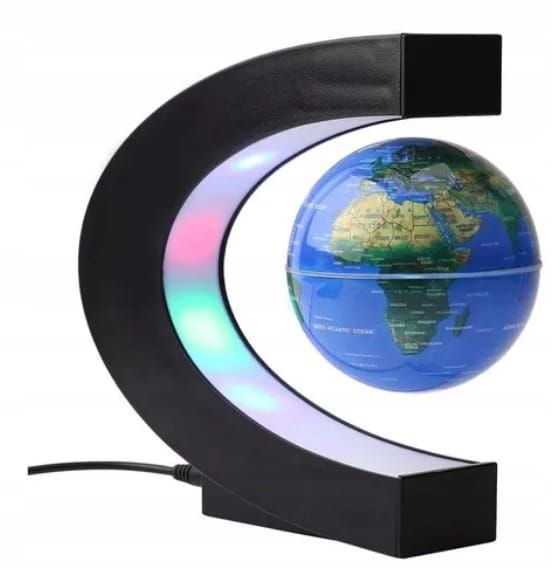 GLOBUS LEWITUJĄCY LAMPA MAPA PODŚWIETLENIE LED - ERLI.pl