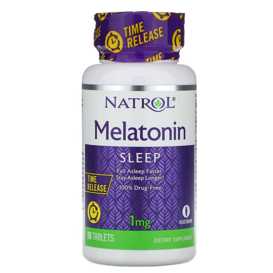 NATROL Melatonin Time Release 1mg 90 Tabletek wegetariańskich ...