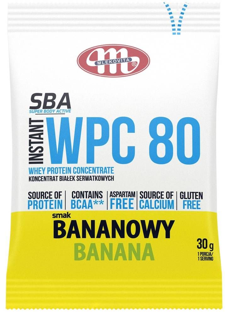 WPC 80 Instant Bananowy Koncentrat białek serwatkowych 30 g - SBA ...