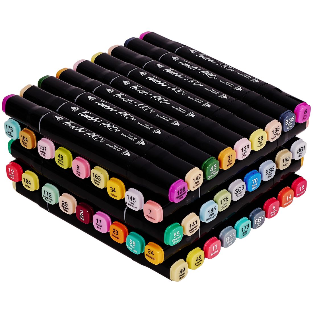 FLAMASTRY MARKERY ALKOHOLOWE TOUCH PRO+ 168 SZTUK + BLOK RYSUNKOWY ...