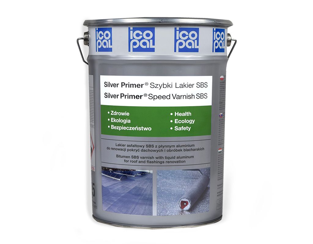 SZYBKI LAKIER ASFALTOWY ICOPAL SILVER PRIMER 17,5L – 110357569 - ERLI.pl