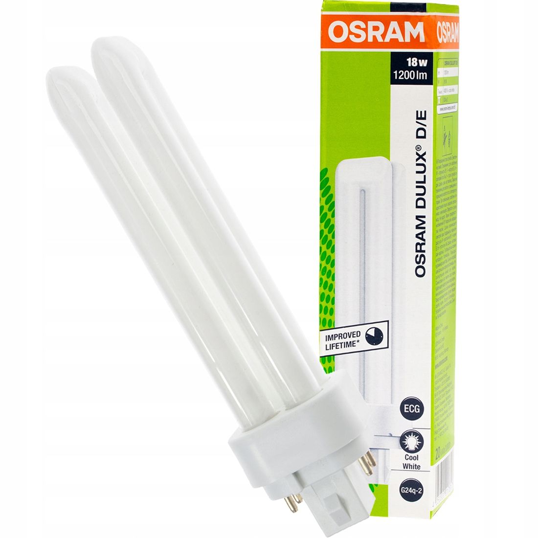 Świetlówka ŻARÓWKA G24Q-2 DULUX D/E 18W/840 OSRAM – 111134096 - ERLI.pl