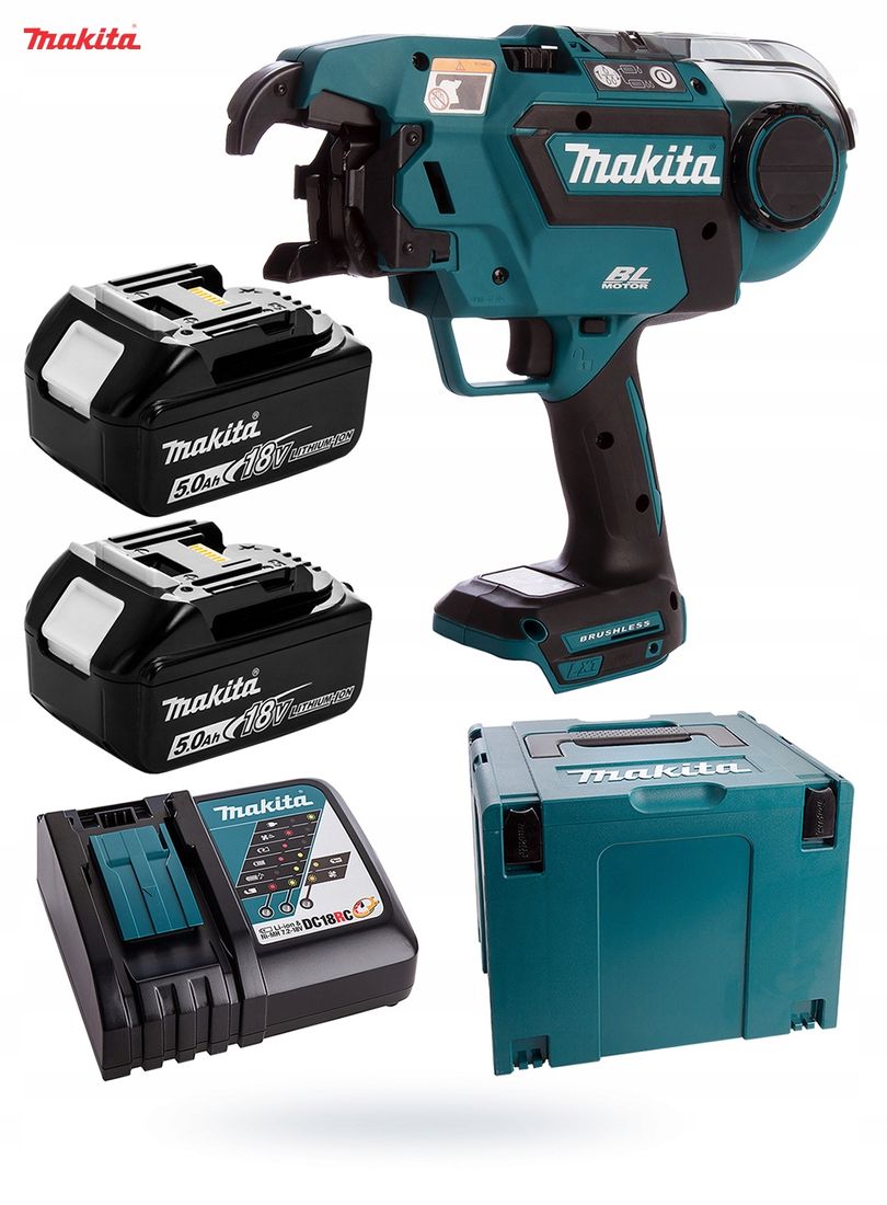 Wiązarka zbrojeń 18V 2x5Ah MAKITA DTR180RTJ MAKPAC – 112219500 - ERLI.pl