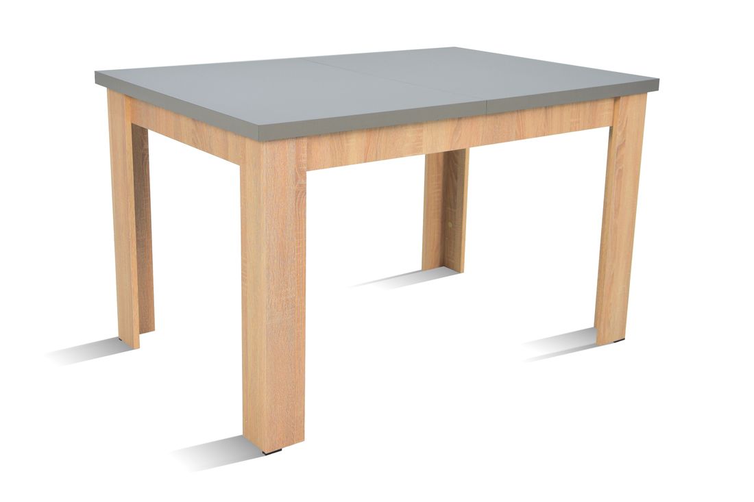 Stół Laminowany Rozkładany Sonoma / Szary 80x120/160 cm *C-2 - ERLI.pl