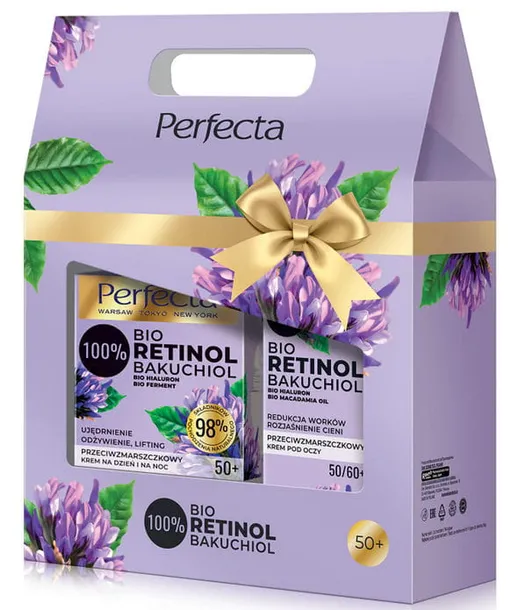 Perfecta Zestaw Bio Retinol Bakuchiol Krem 50+ na dzień i na noc 50ml ...