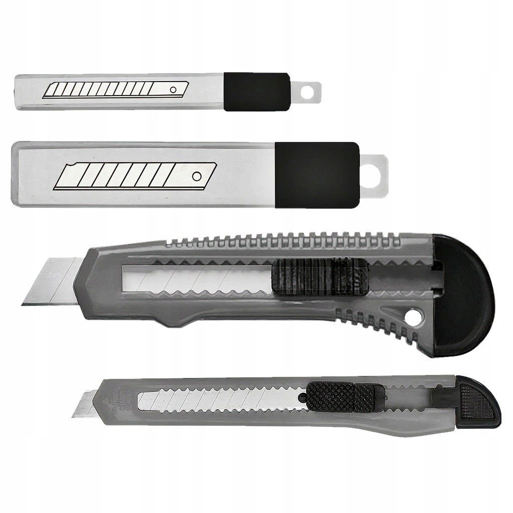 Nóż tapeciak nożyk introligatorski 2 noże + ostrza – 114536452 - ERLI.pl