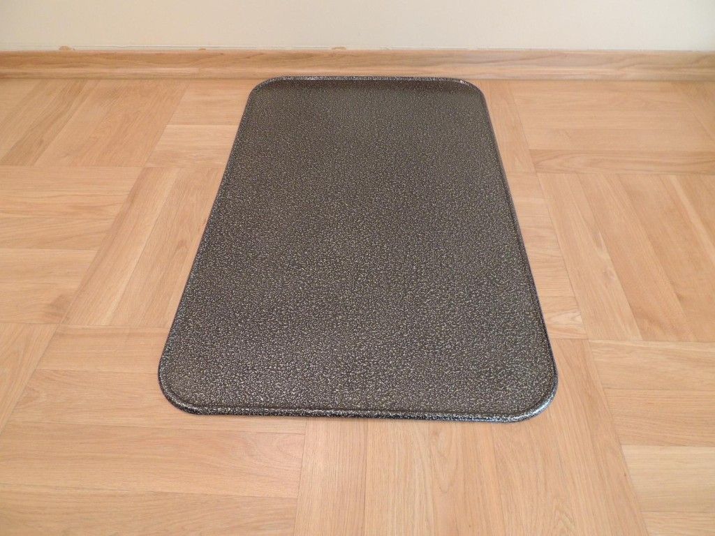 BLACHA POD PIEC KOMINEK KOZĘ 60x80CM STARE SREBRO – 114731077 - ERLI.pl