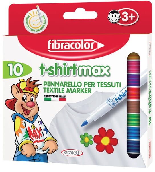 FIBRACOLOR Flamastry pisaki markery do tkanin 10 kolorów – 4827132 ...