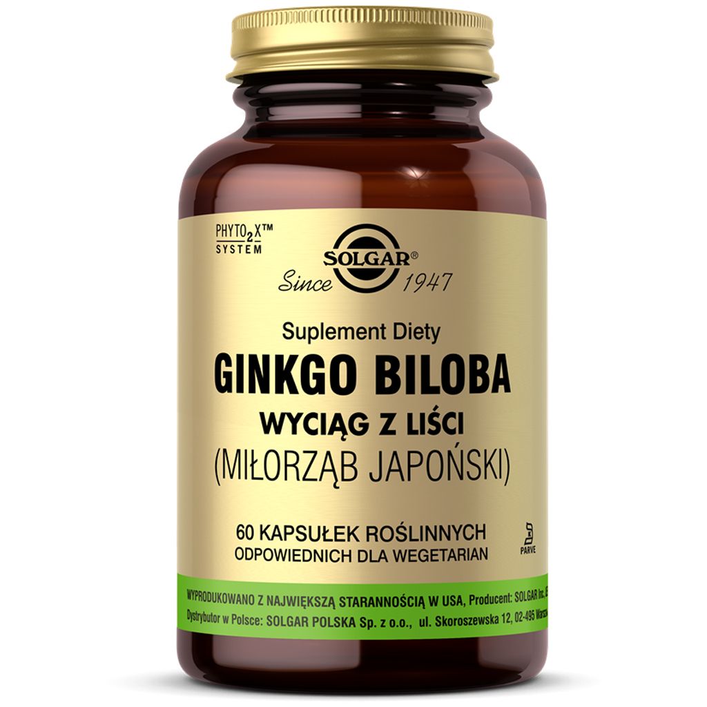 SUPLEMENT DIETY GINKGO BILOBA 60 KAPSUŁEK MIŁORZĄB JAPOŃSKI - ERLI.pl