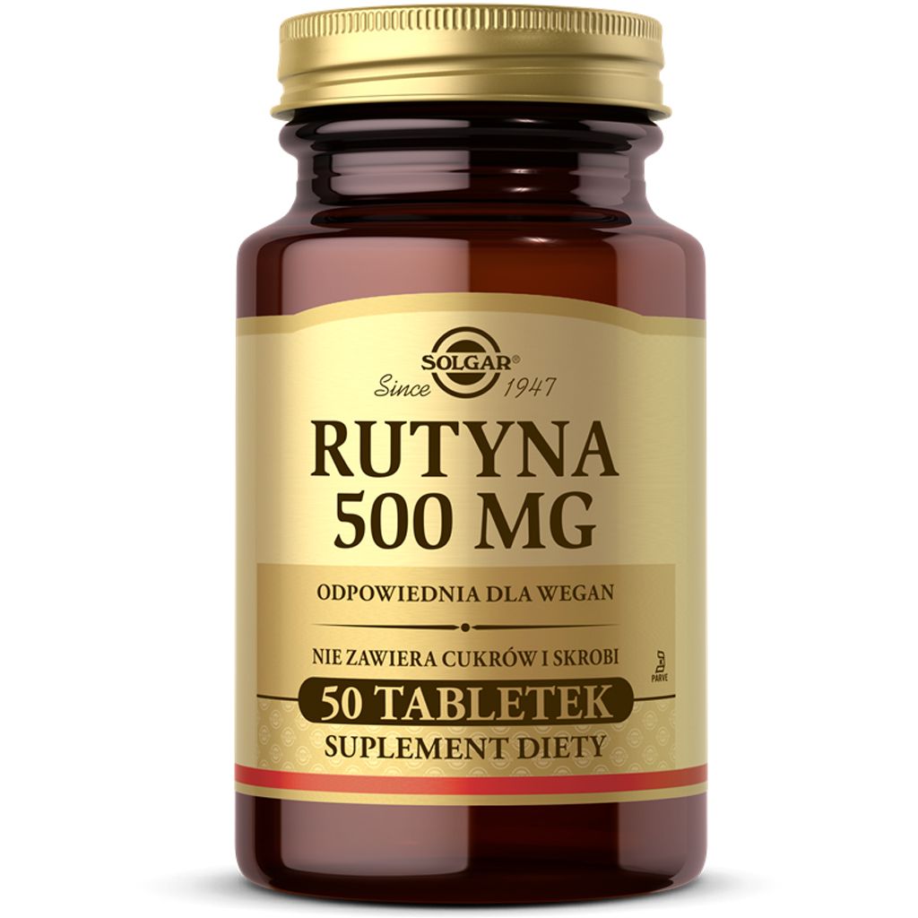 SOLGAR RUTYNA 500MG 50 TABLETEK DLA WEGAN SUPLEMENT DIETY - ERLI.pl