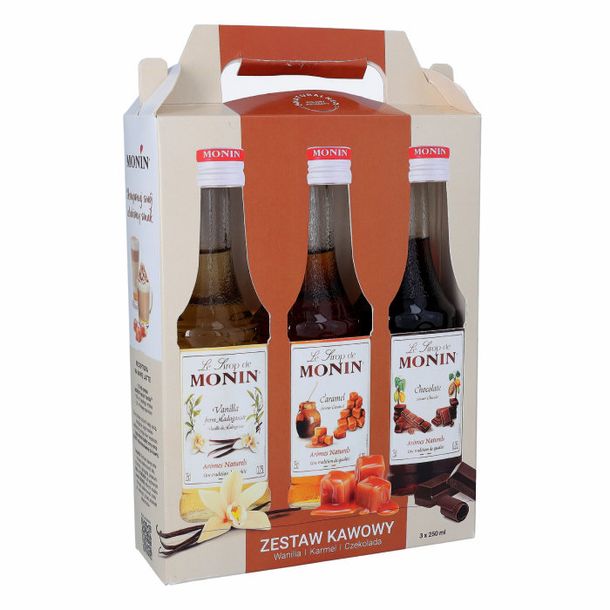 Syrop do kawy Monin zestaw mix smaków 3x250ml - ERLI.pl Syrop do kawy Monin zestaw mix smaków 3x250ml - ERLI.pl