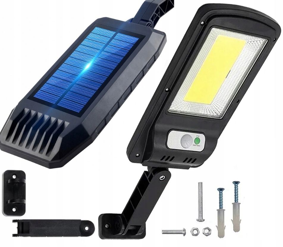 MOCNA MAŁA LAMPA SOLARNA ULICZNA LATARNIA LED COB - ERLI.pl