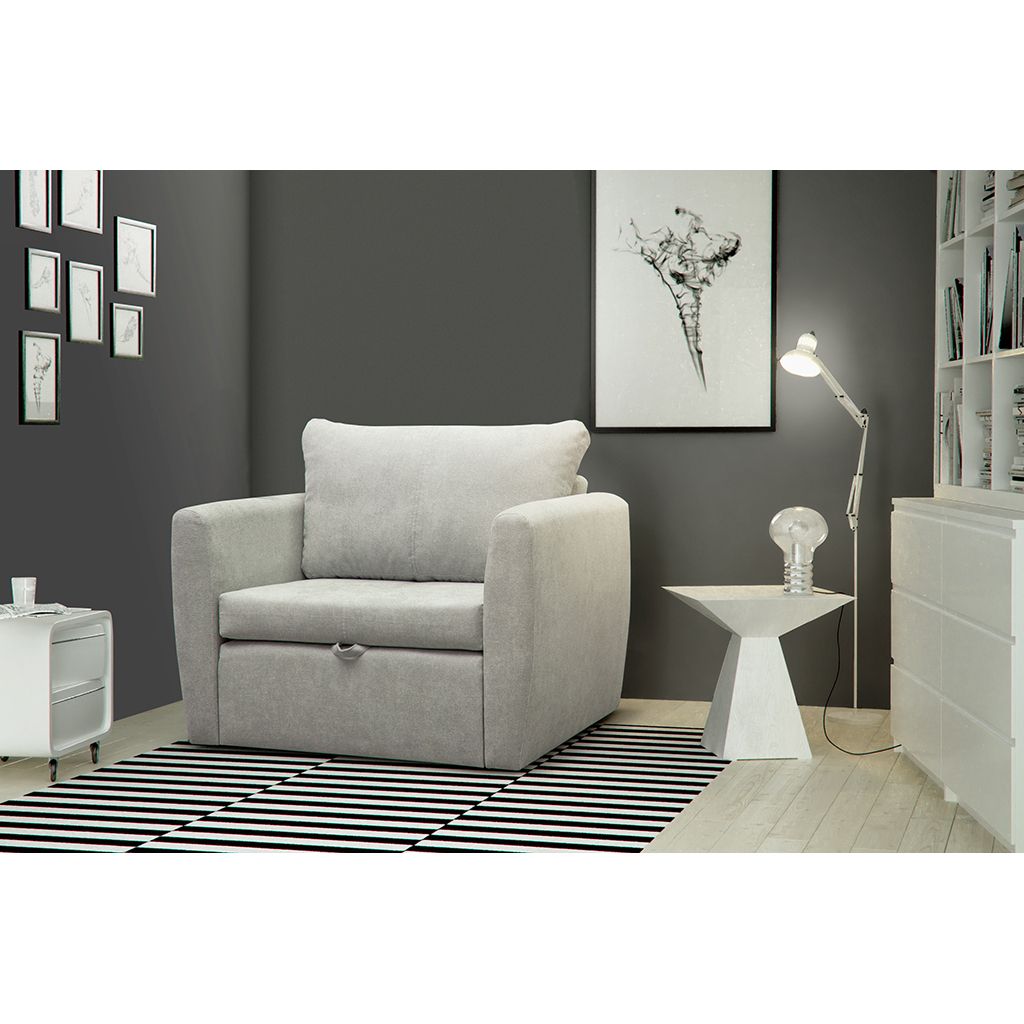 mała sofa LOLA 80 sofka z funkcją spania Kanapa rozkładana cappuccino ...