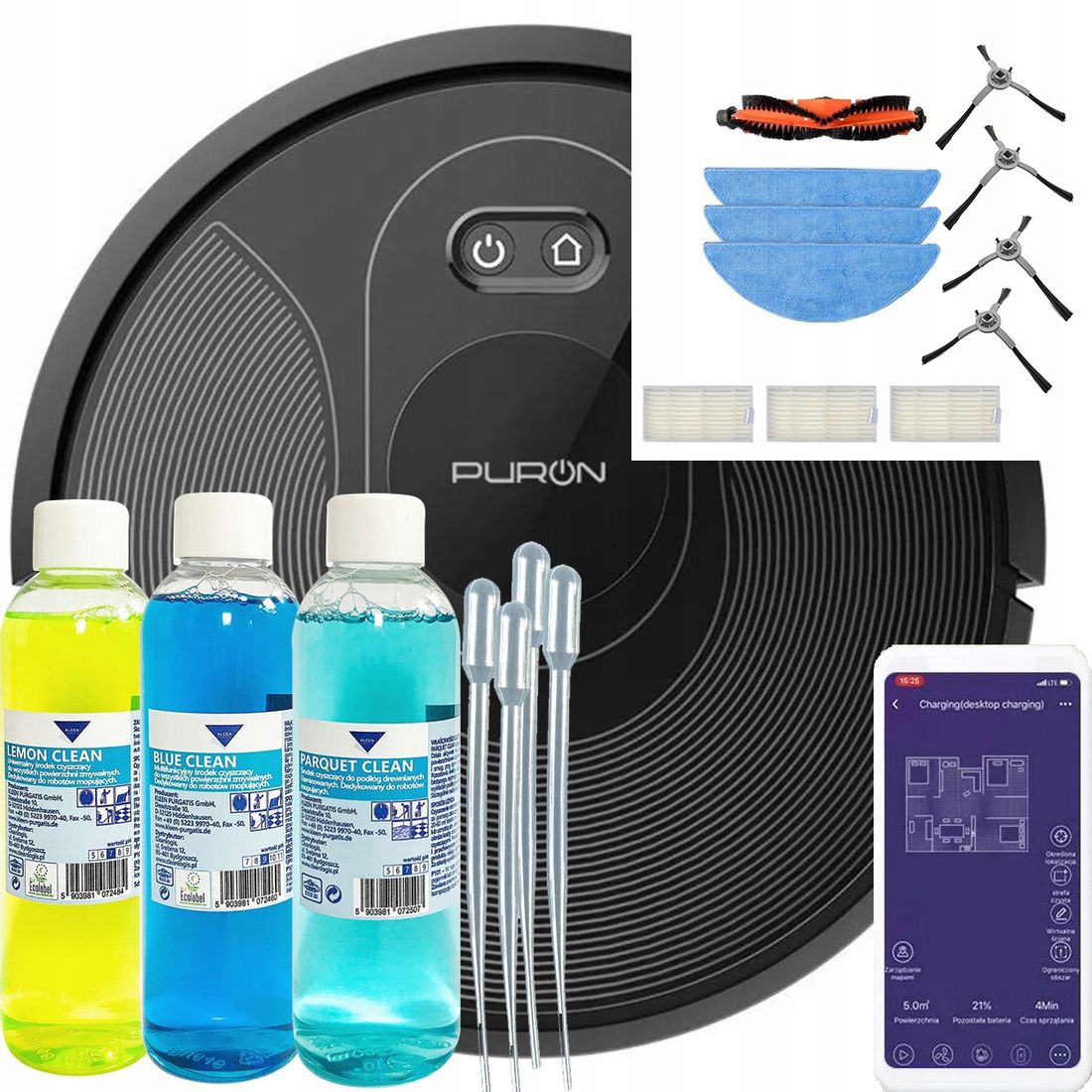 Odkurzacz automatyczny PURON PR10 VACUUM MOP LASER - ERLI.pl