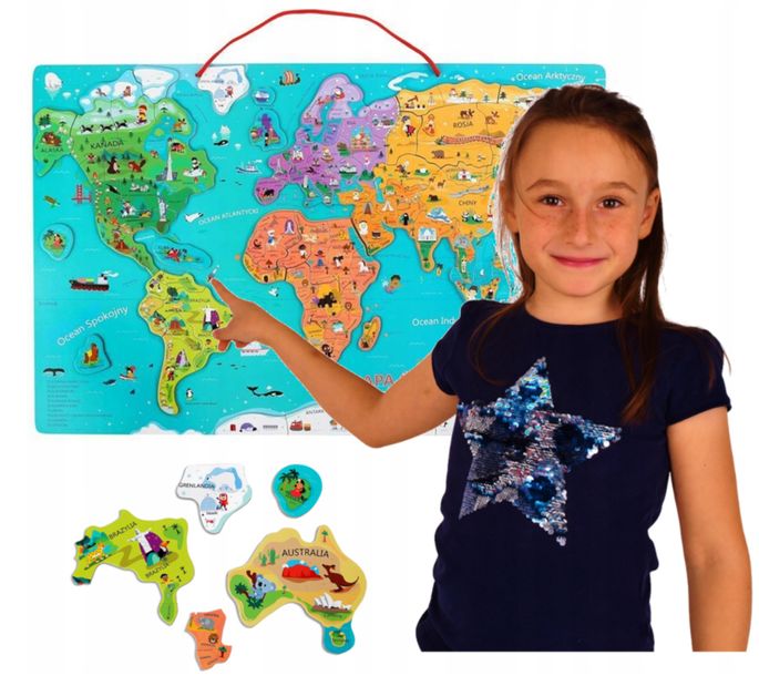 Top bright Magnetyczna Mapa Świata Dla Dzieci - ERLI.pl Top bright Magnetyczna Mapa Świata Dla Dzieci - ERLI.pl