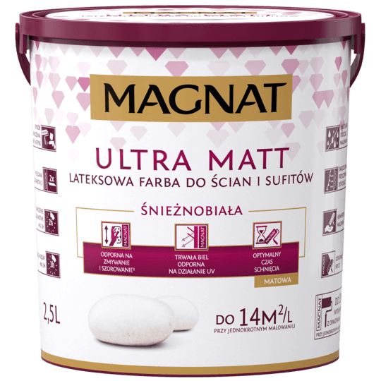 Magnat Ultra Matt farba do ścian i sufiów 2,5L - ERLI.pl