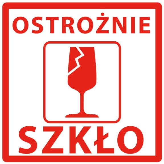 ETYKIETY 74x74mm OSTRO NIE SZK O 1000szt ERLI pl