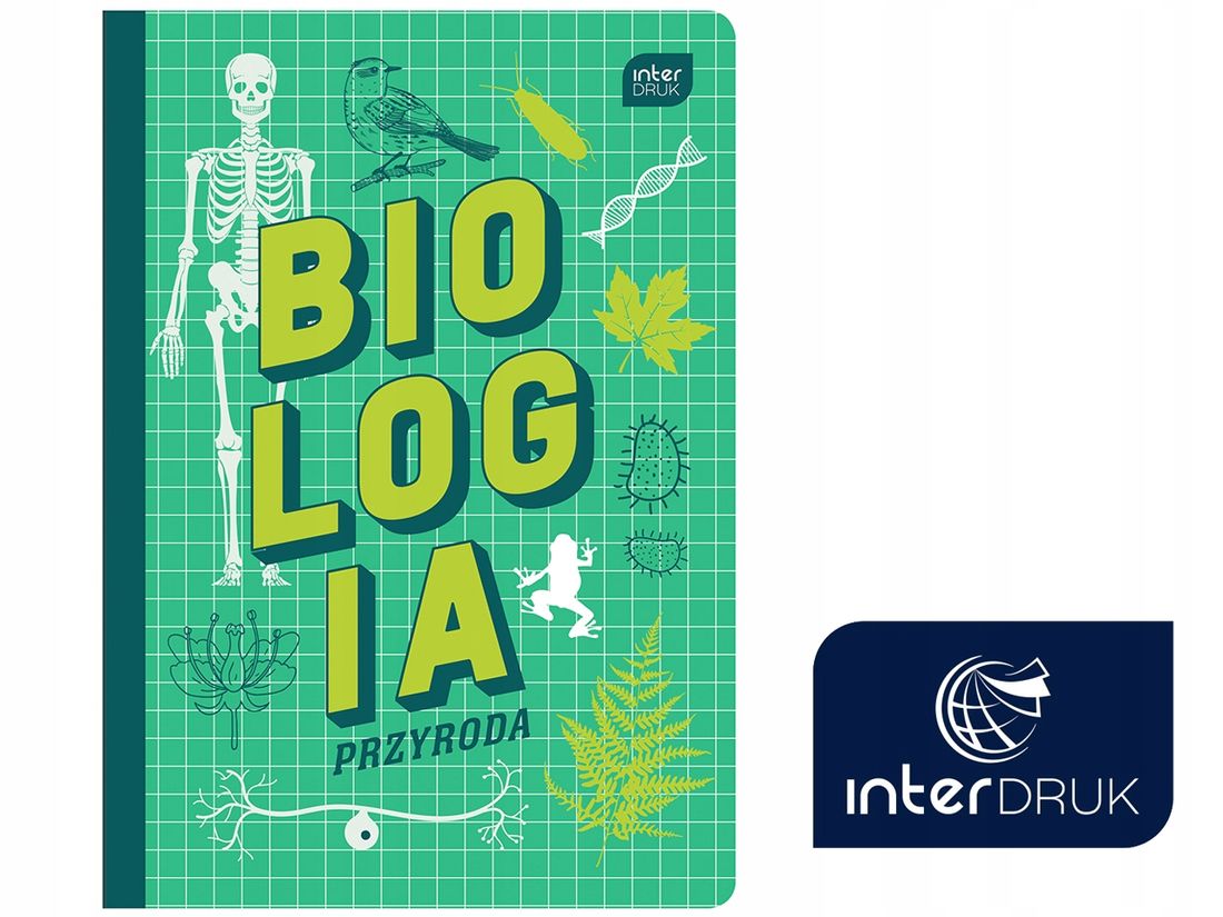 INTERDRUK Zeszyt A5 60 Kartek KRATKA BIOLOGIA - ERLI.pl INTERDRUK Zeszyt A5 60 Kartek KRATKA BIOLOGIA - ERLI.pl