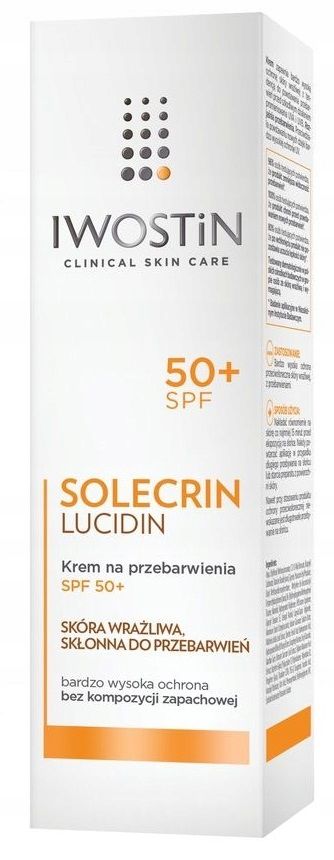 IWOSTIN SOLECRIN LUCIDIN KREM PRZEBARWIENIA SPF50+ – 123813133 - ERLI.pl