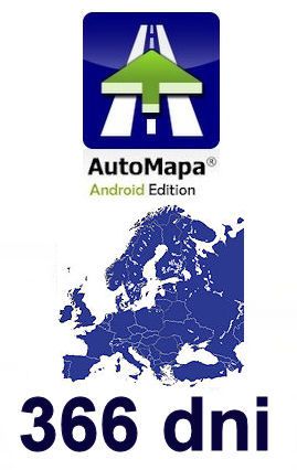 AutoMapa Europy Android 1 Rok licencja 366 Dni - ERLI.pl