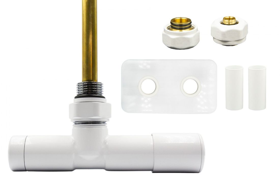 Zawór jednootworowy reg UNICO biały All in one prawy Pex rozeta ...