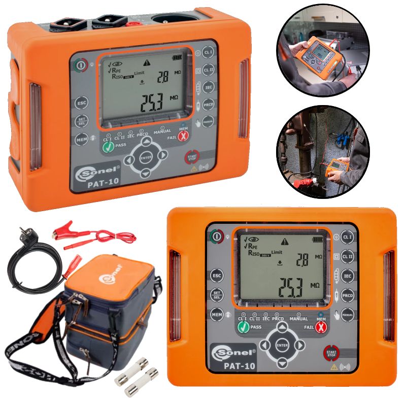 SONEL PAT-10 Miernik Bezpieczeństwo Sprzętu Elektrycznego - ERLI.pl