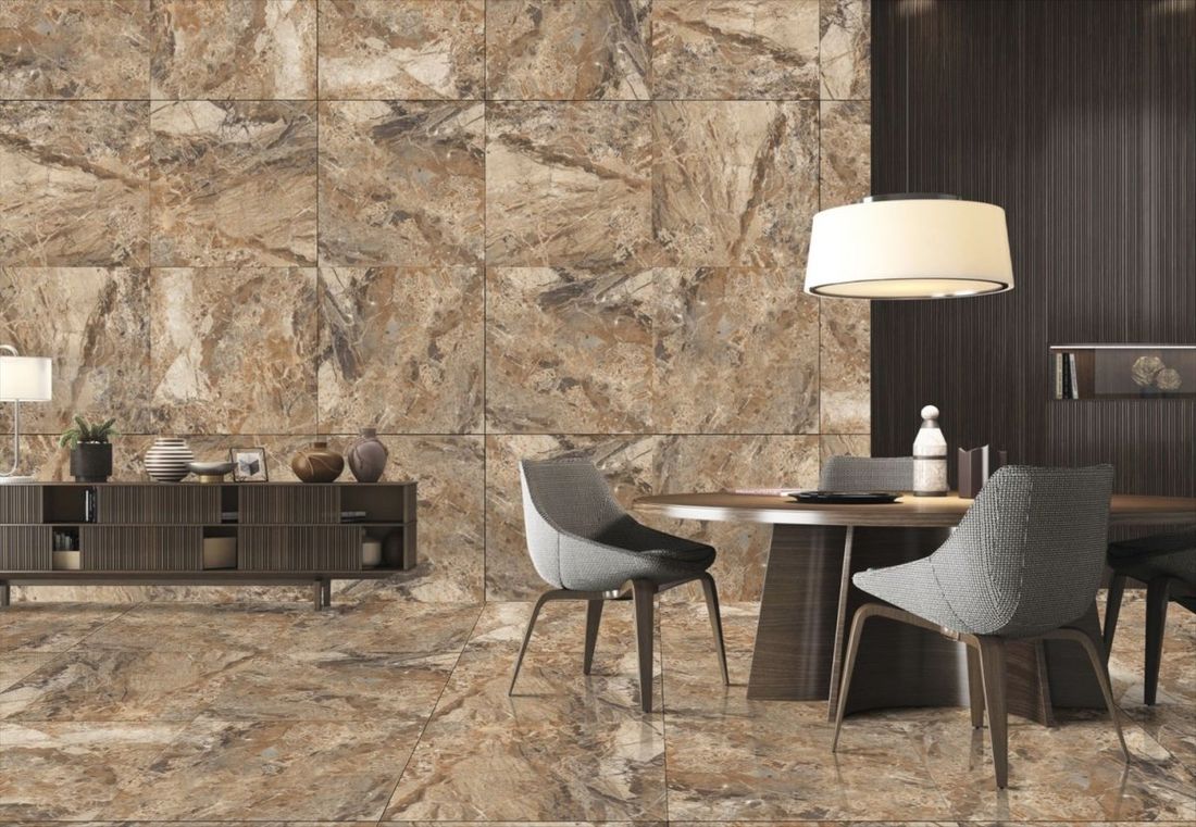 Płytka gres BRECCIA BROWN POLISHED 60x120 cm - ERLI.pl