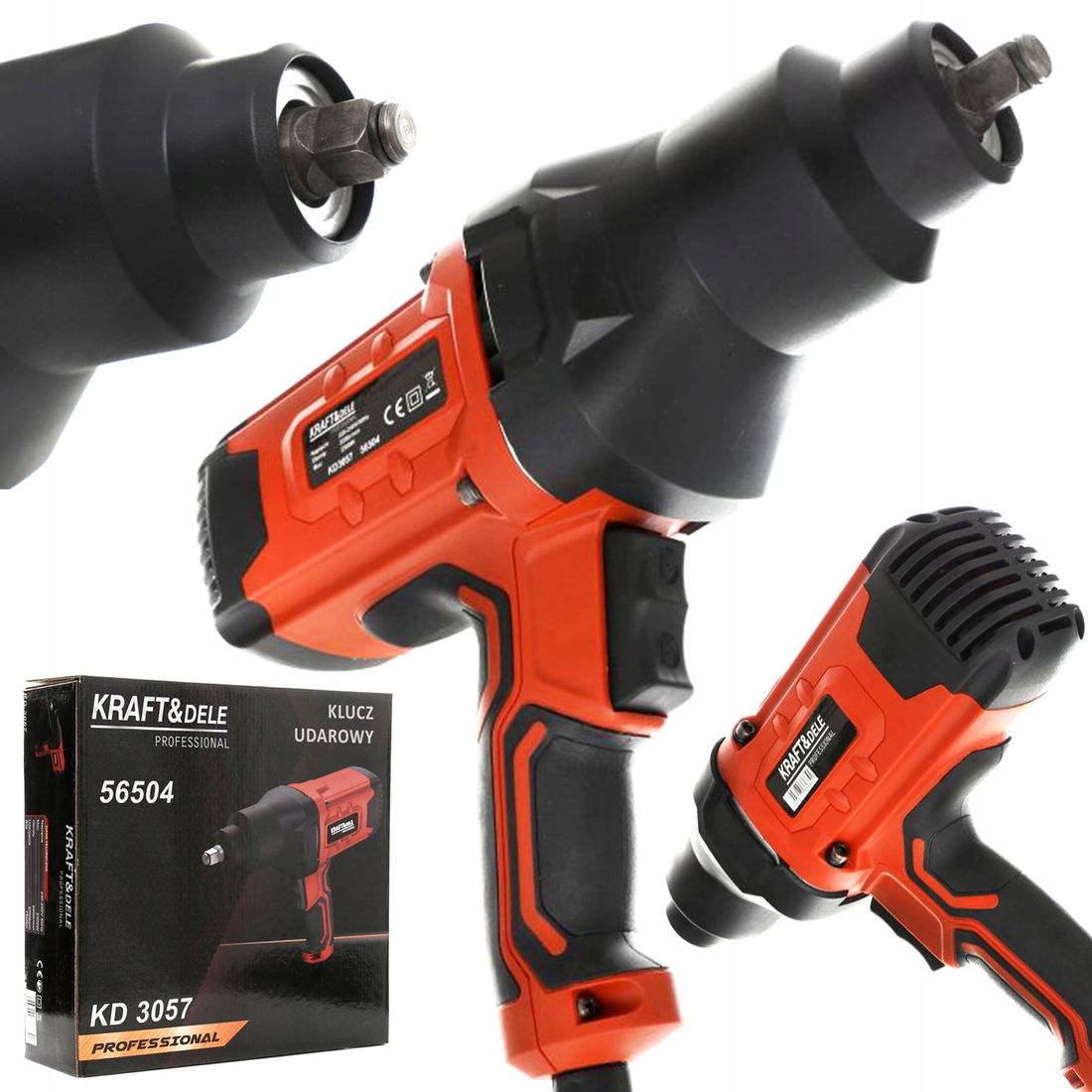 KLUCZ ELEKTRYCZNY UDAROWY DO KÓŁ 2300W 1/2' 750Nm - ERLI.pl