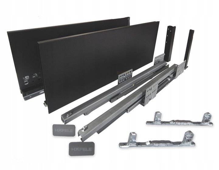 SZUFLADA HAFELE MATRIX S SLIM L500 WYSOKA CZARNA - ERLI.pl