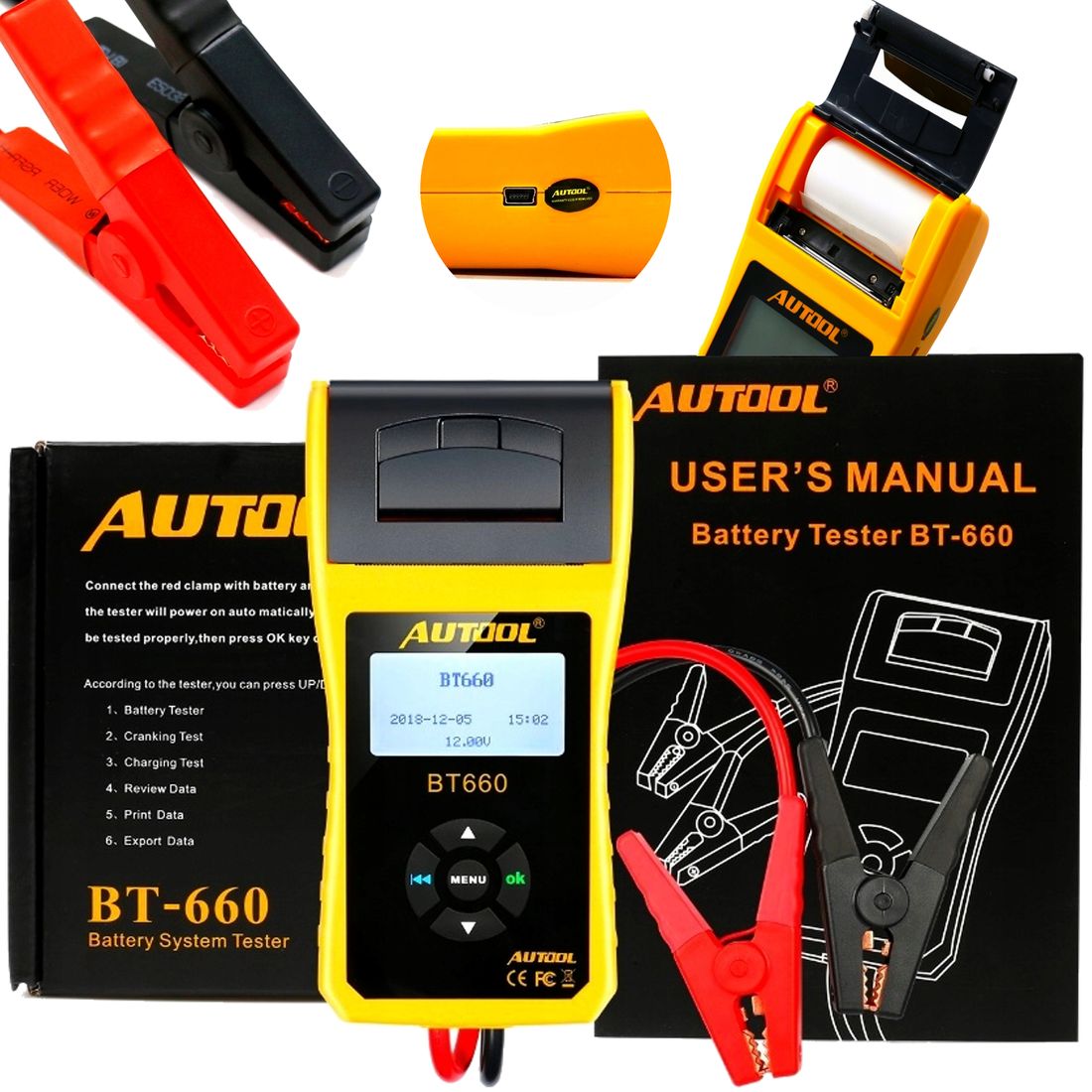 Profesjonalny Tester do baterii akumulatorów AUTOOL BT660 12V 24V ...