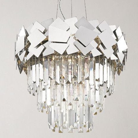 Wisząca LAMPA glamour QUASAR P0506-06A-F4AC Zumaline szklana OPRAWA ...